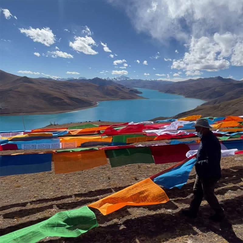 Buddha Stones Tibetan 5 Colors Windhorse Auspicious Outdoor 25 Pcs Pra ...