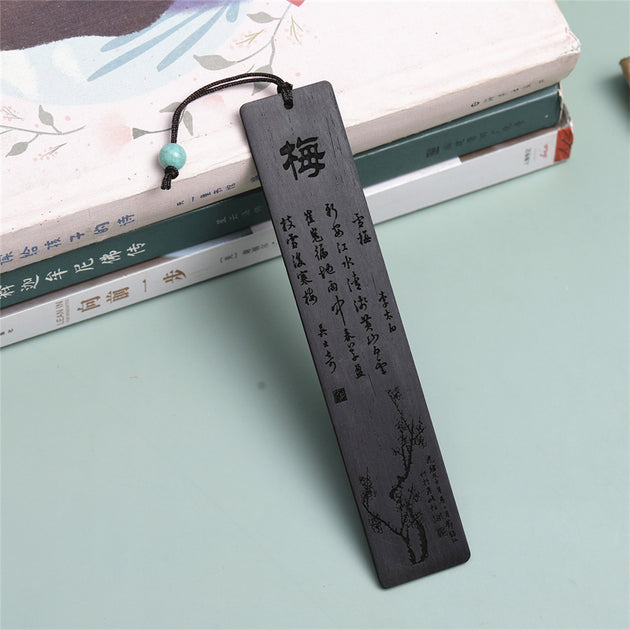 Buddha Stones Plum Orchid Bamboo Chrysanthemum Wood Bookmarks With Gif ...