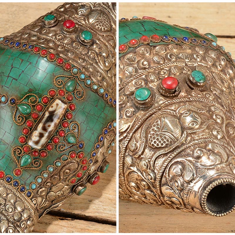 TIBETAN CONCH SHELL-Buddha Stones – buddhastoneshop