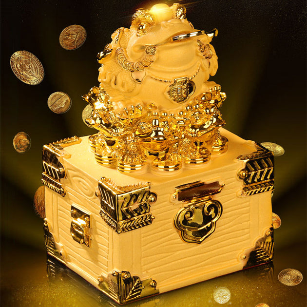 Buddha Stones Feng Shui Money Frog Statue Luck Wealth Decoration ...