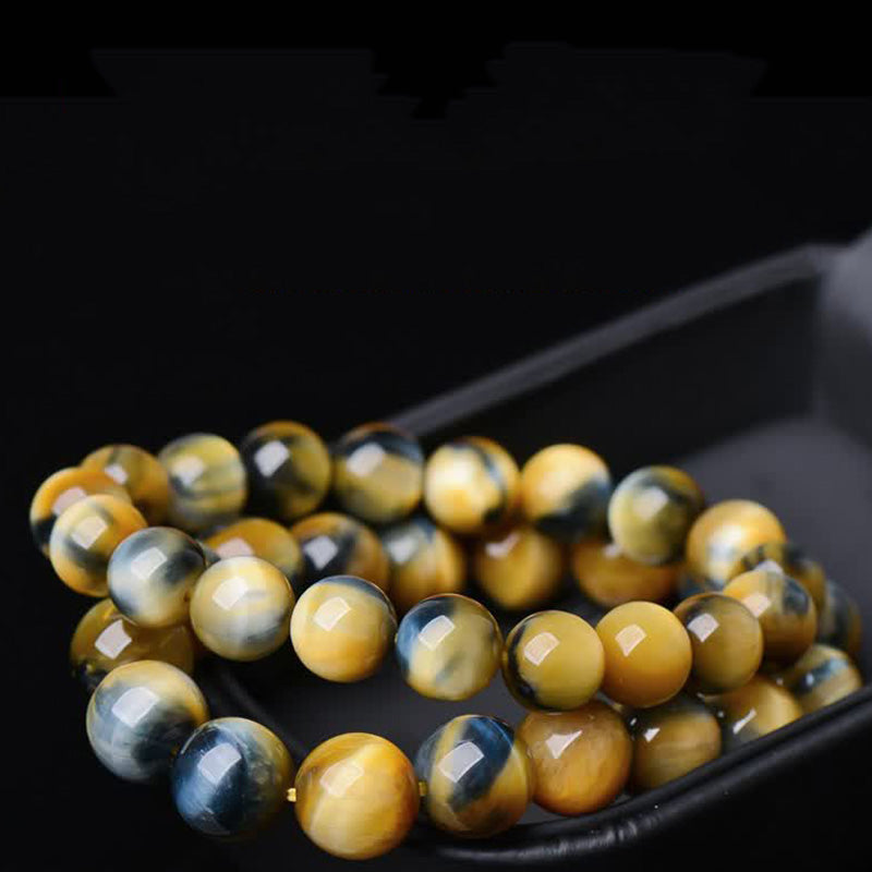 Buddha Stones Tiger Eye Protection Courage Strength Bracelet ...