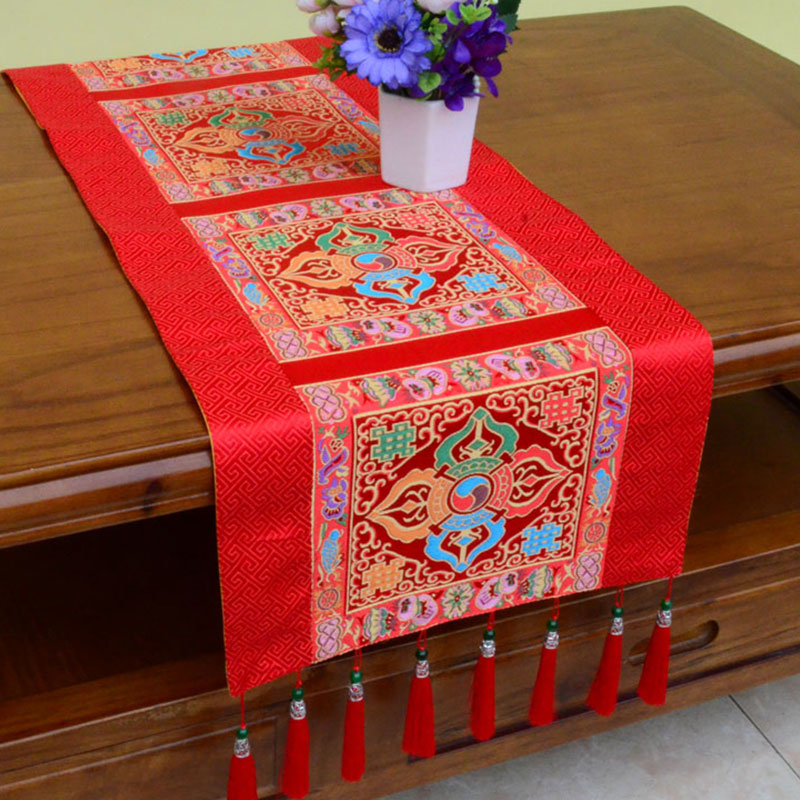 Buddha Stones Prayer Altar Mat Man-Bcu Kalachakra Endless Knot Vajra T ...
