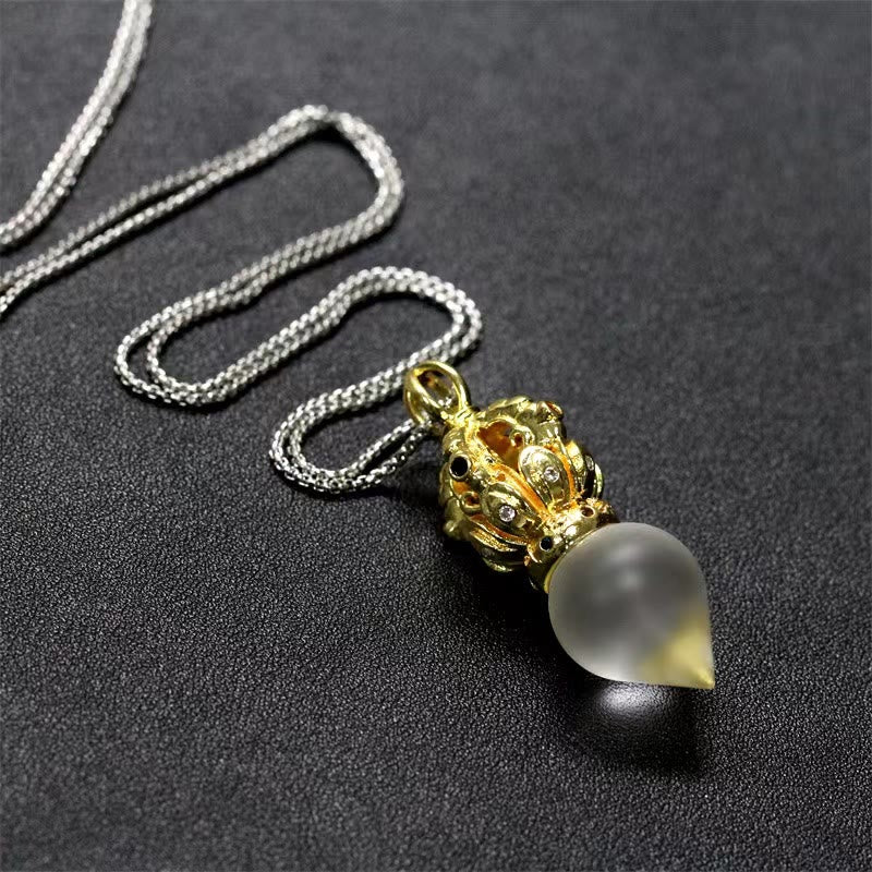 Buddha Stones Tibetan Dorje Vajra 4 Prong Lotus Liuli Crystal Strength ...