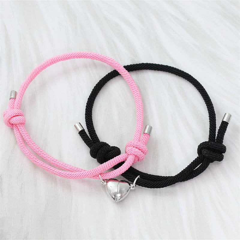 2Pcs Love Magnetic Couple String Strength Bracelet – buddhastoneshop