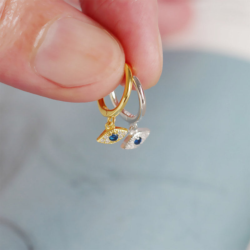 Buddha Stones 925 Sterling Silver Evil Eye Blessing Protection Stud Ea ...