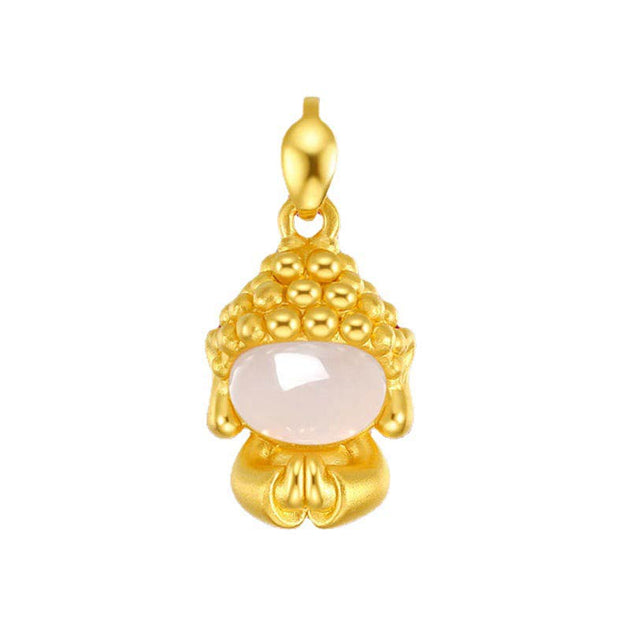Buddha Stones White Jade Buddha Success Pendant Necklace – buddhastoneshop