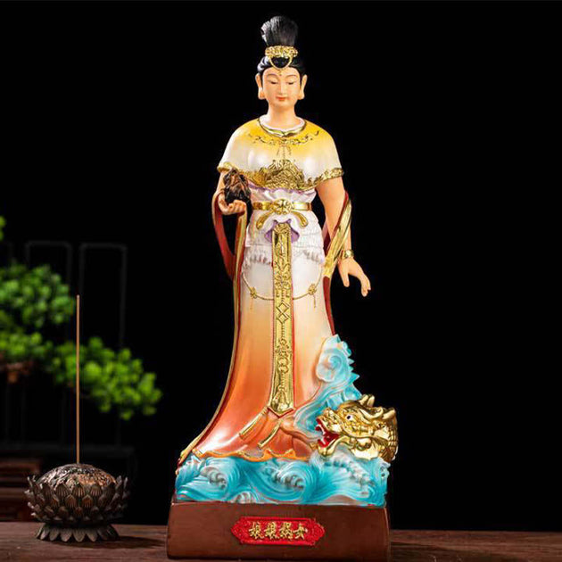Buddha Stones Bodhisattva Nuwa Protection Resin Statue Home Decoration ...