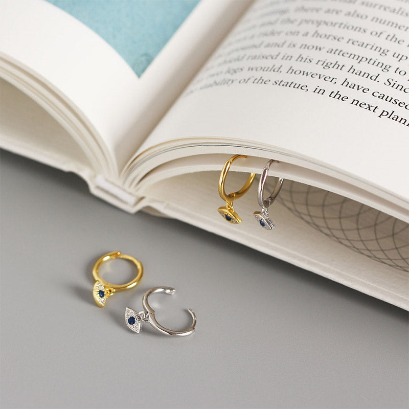 Buddha Stones 925 Sterling Silver Evil Eye Blessing Protection Stud Ea ...