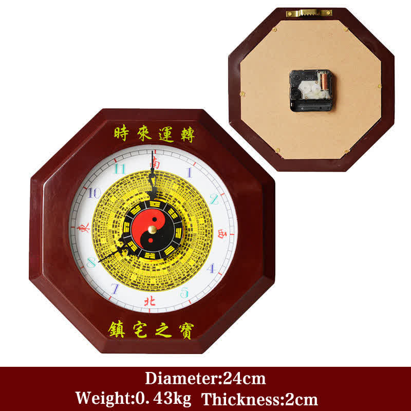 Feng Shui Bagua Map Balance Energy Map Wall Clock – buddhastoneshop