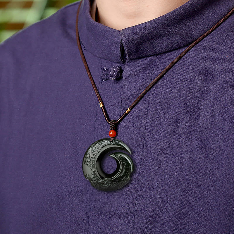 Buddha Stones One's Luck Improves Design Patern Natural Hetian Cyan Ja ...