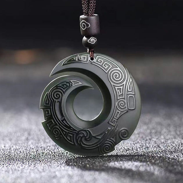 Buddha Stones One's Luck Improves Design Patern Hetian Cyan Jade Peace ...