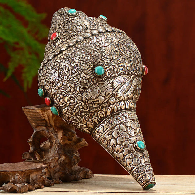 TIBETAN CONCH SHELL-Buddha Stones – buddhastoneshop