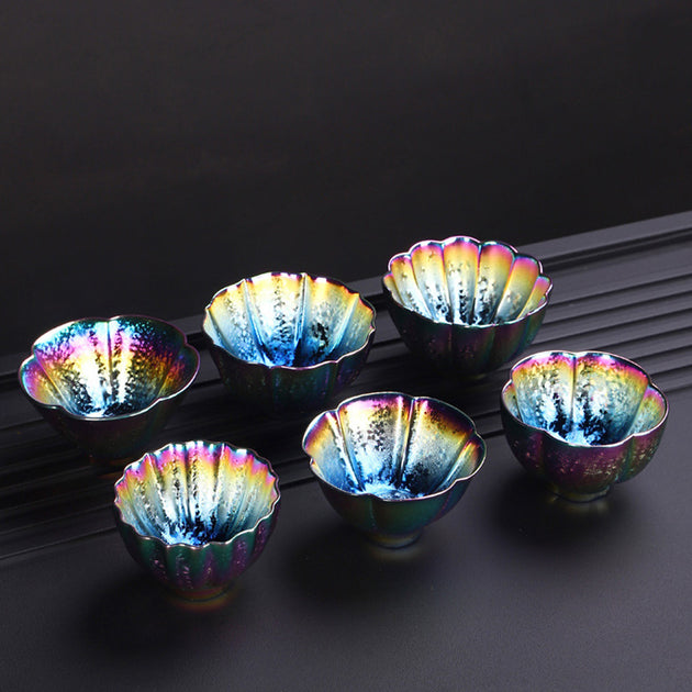 Buddha Stones Rainbow Color Jianzhan Ceramic Teacup Kung Fu Tea Cup Bo ...