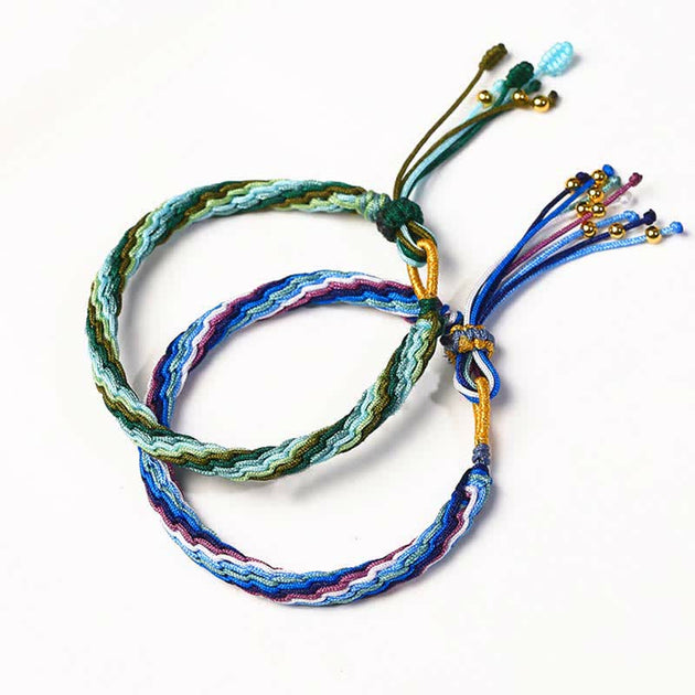 Reincarnation Knot Luck String Protection Braid Bracelet – buddhastoneshop