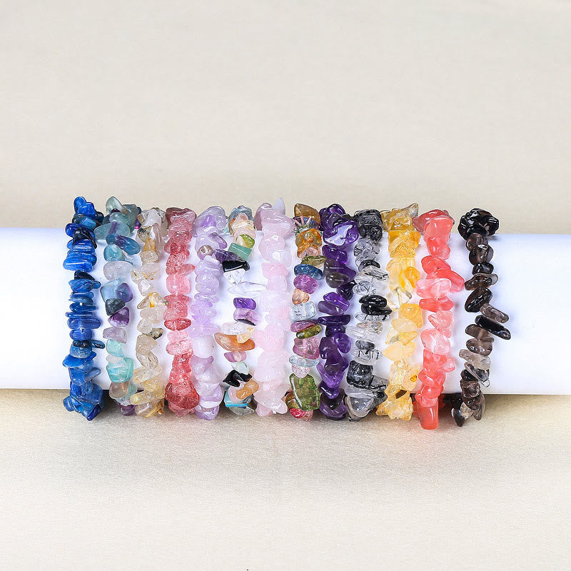 Natural Irregular Shape Crystal Stone Warmth Soothing Bracelet ...