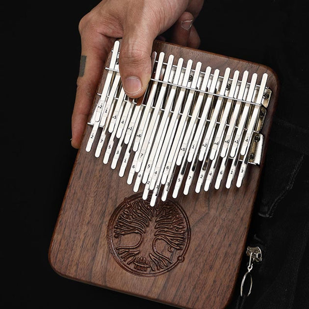 Buddha Stones Kalimba 34 Keys Thumb Piano Tree of Life Design Portable ...