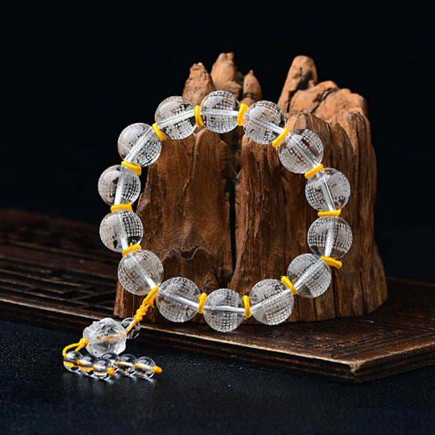 Buddha Stones Tibet White Crystal Half Demon Half Buddha Heart Sutra L ...