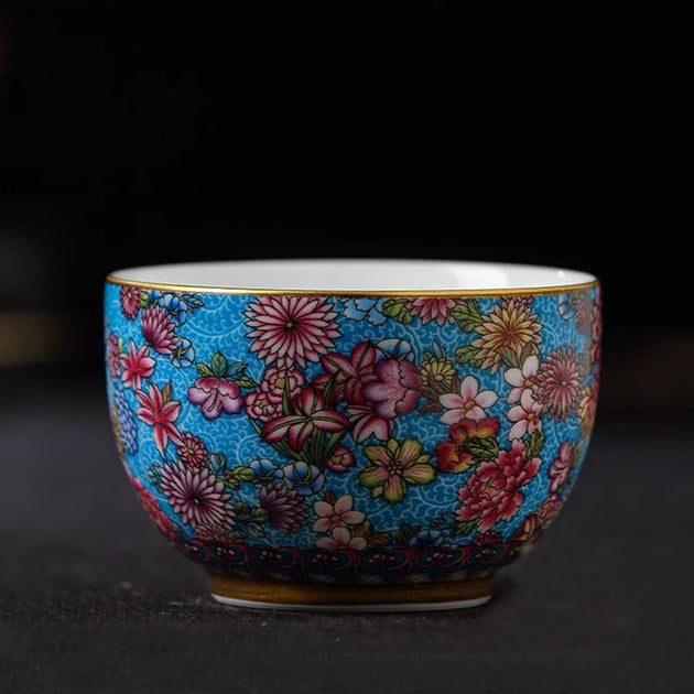 Buddha Stones Jingdezhen Porcelain Overglaze Decoration Colorful Flowe ...