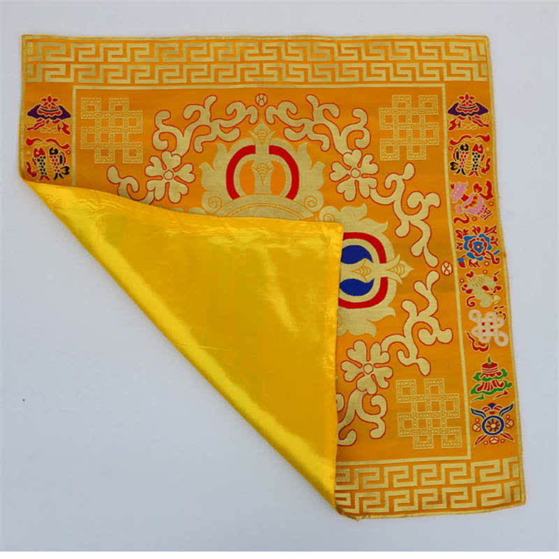 Buddha Stones Flower Endless Knot Prayer Altar Mat Healing Meditation ...