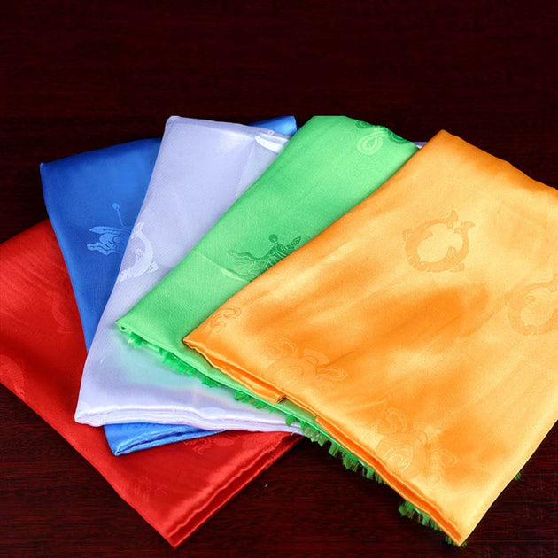 Buddha Stones Tibetan Blessing Auspicious 5 Colors Khata Decoration ...