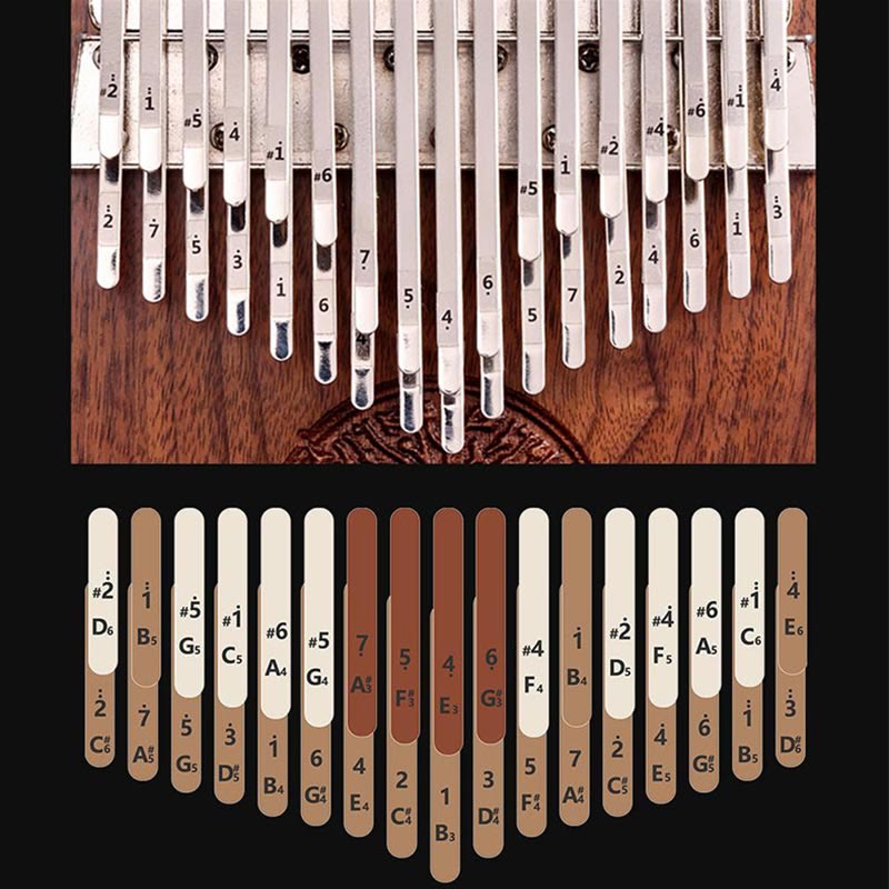Buddha Stones Kalimba 34 Keys Thumb Piano Tree of Life Design Portable ...