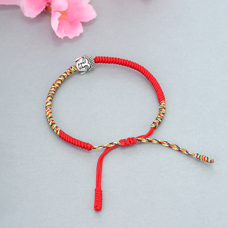 Buddha Stones Handmade Colorful King Kong Knot Buddha Serenity String ...