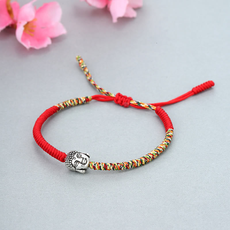 Buddha Stones Handmade Colorful King Kong Knot Buddha Serenity String ...