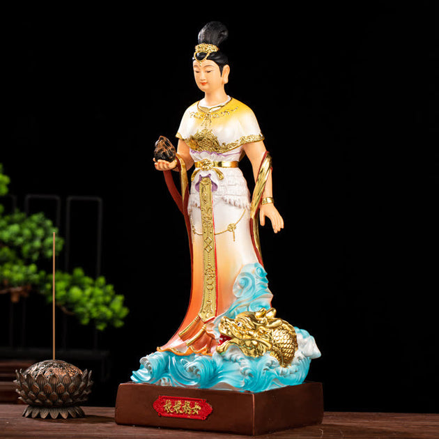 Buddha Stones Bodhisattva Nuwa Protection Resin Statue Home Decoration ...