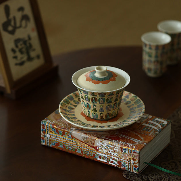 Buddha Stones Dunhuang Color Thousand Buddhas Flying Apsaras Pattern G ...