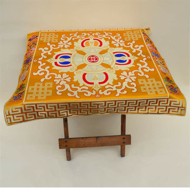 Buddha Stones Flower Endless Knot Prayer Altar Mat Healing Meditation ...