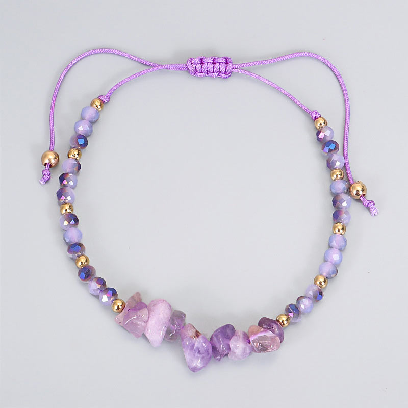 Buddha Stones Amethyst Purify Knit Bracelet – buddhastoneshop