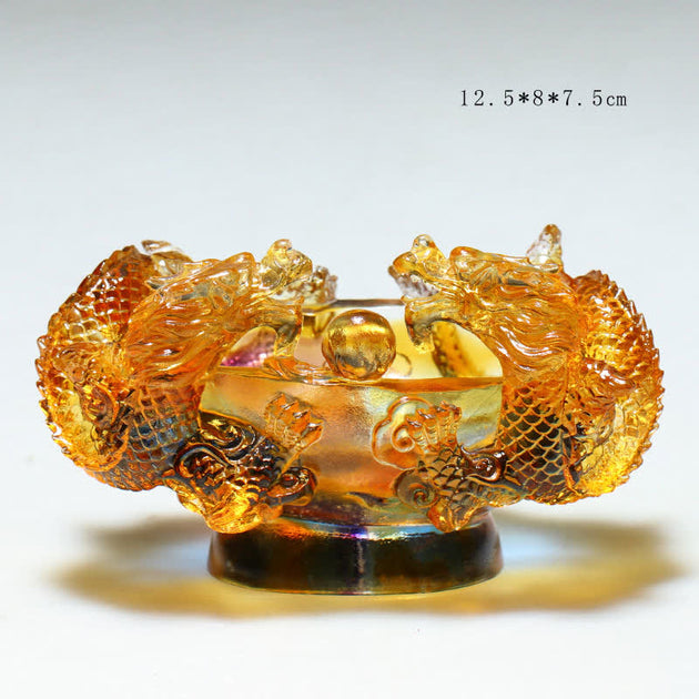Buddha Stones Feng Shui Chinese Zodiac Dragon Handmade Liuli Crystal A ...