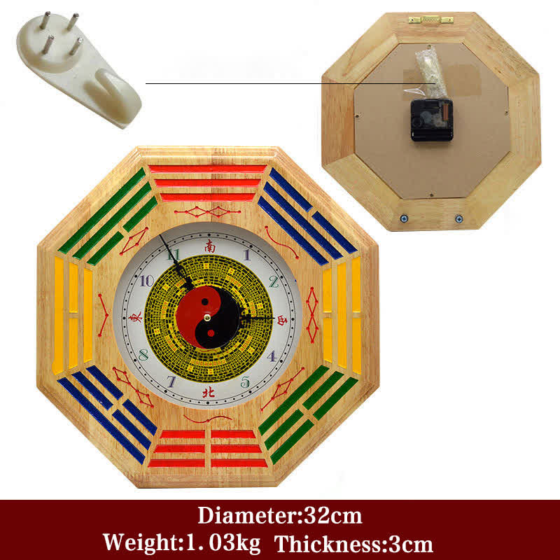 Feng Shui Bagua Map Balance Energy Map Wall Clock – buddhastoneshop