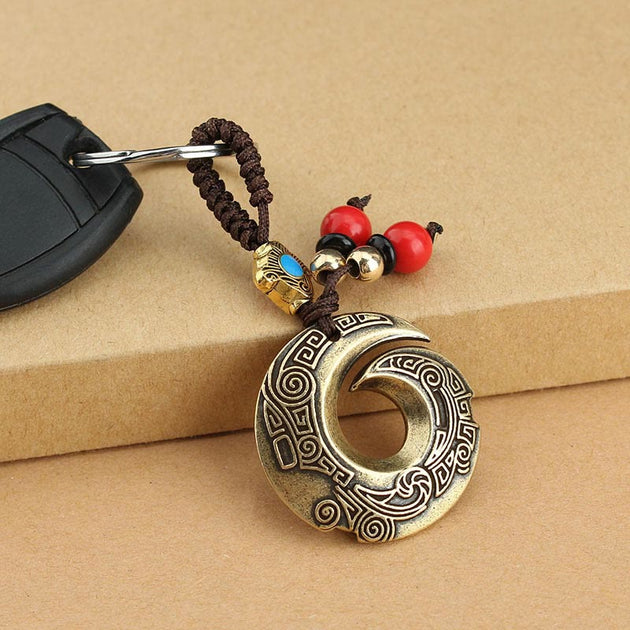 Buddha Stones Good Luck Fortune Copper Wealth Key Chain – buddhastoneshop
