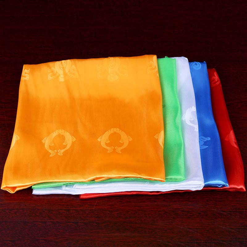 Buddha Stones Tibetan Blessing Auspicious 5 Colors Khata Decoration ...