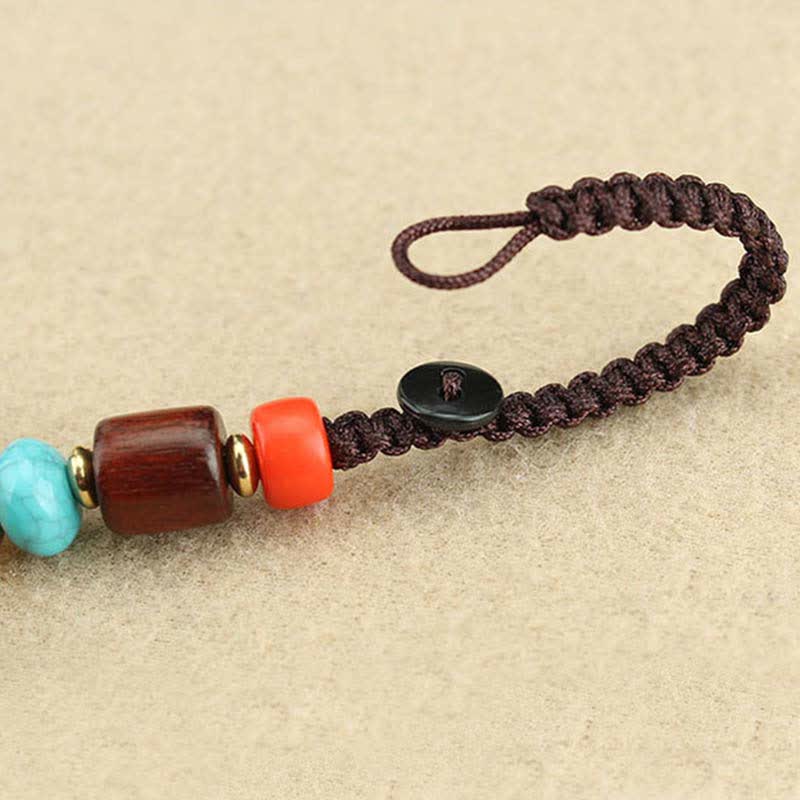 Tibet Ebony Five God of Wealth Thangka Key Chain – buddhastoneshop