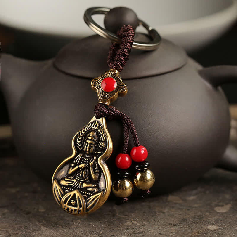 Buddha Stones Mahasthamaprapta Bodhisattva Buddha Blessing Keychain ...