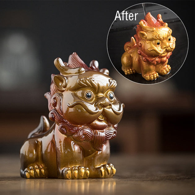 Buddha Stones Color Changing Small PiXiu Resin Tea Pet Wealth Home Fig ...