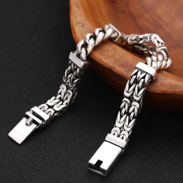 Buddha Stones Retro Chain Pattern Luck Healing Bracelet – buddhastoneshop